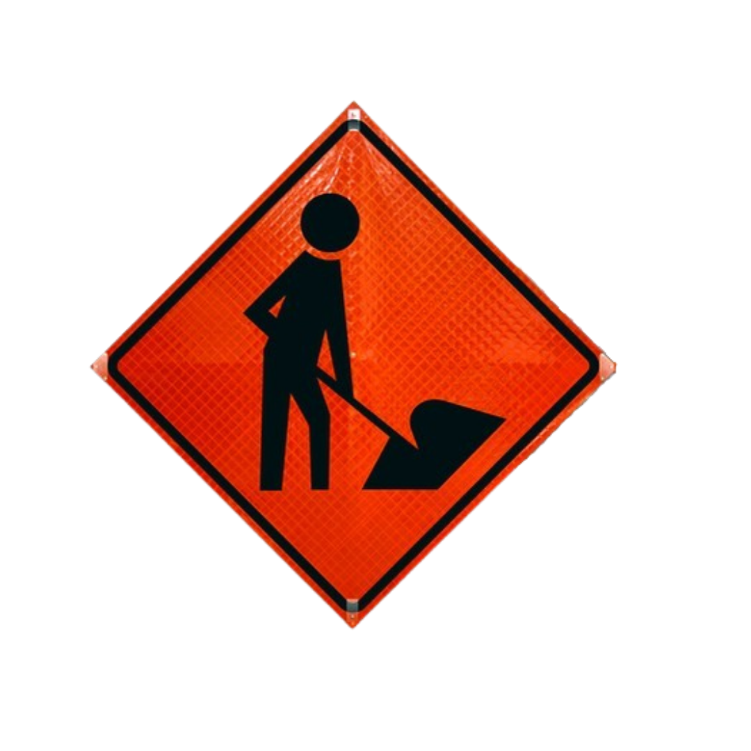 48" Diamond Grade Reflective Vinyl Orange Roll-Up Sign I RUR48DG-200