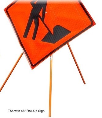 Tripod Stand for Roll-Up and Rigid Signs | T55